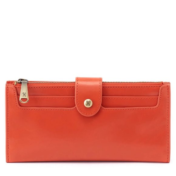 Bags | Nwt New Hobo Dunn Continental Wallet Zinnia Leather Retired Rare ...